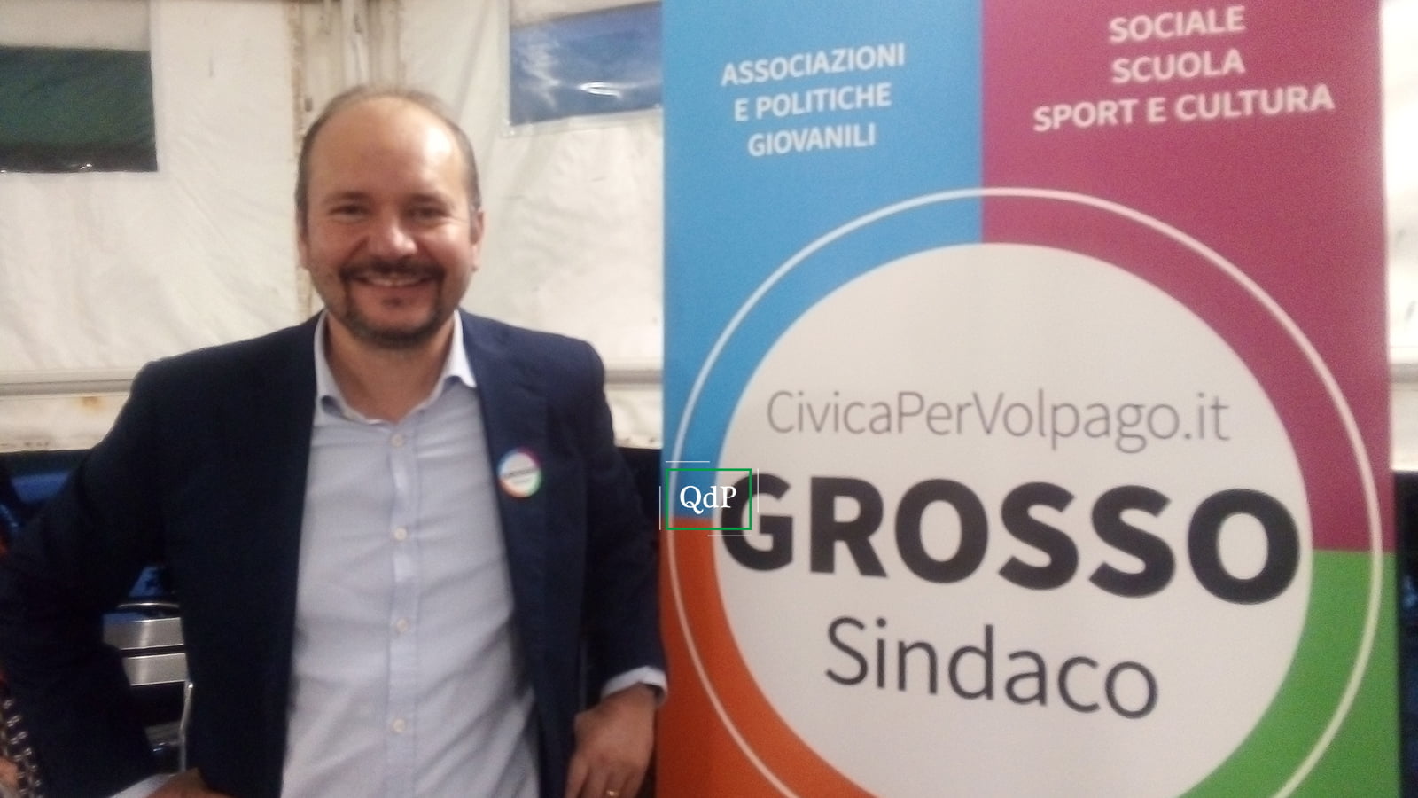 Il candidato a sindaco della lista CivicaPerVolpago, Sebastian Grosso ...